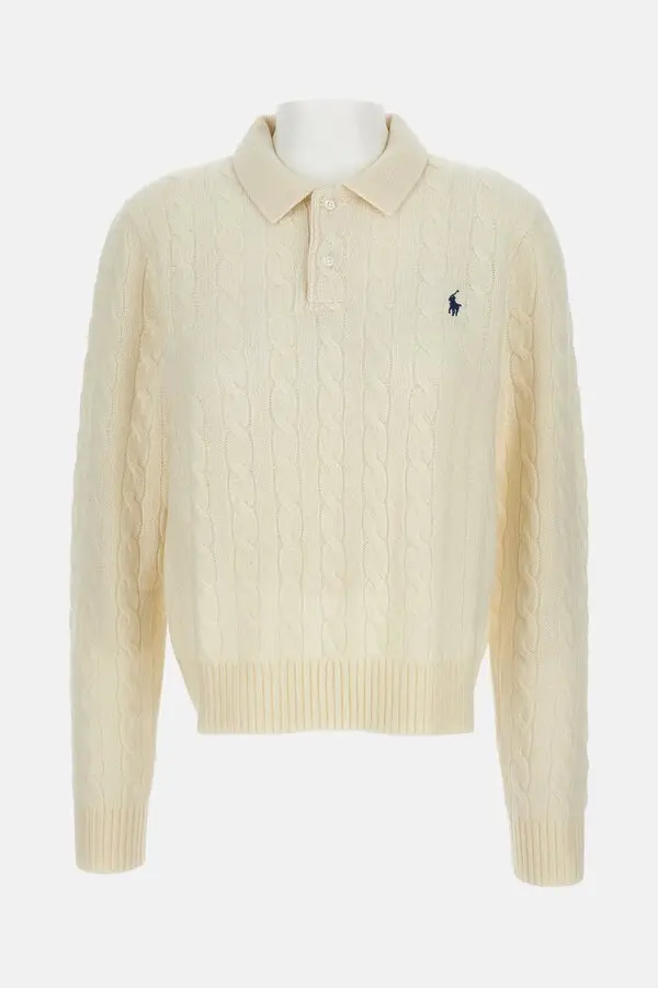 Polo Ralph Lauren Wool Blend Cable Knit Polo