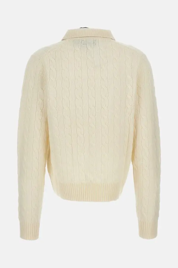Polo Ralph Lauren Wool Blend Cable Knit Polo