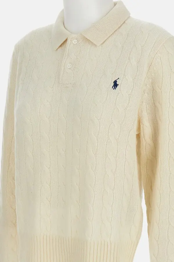 Polo Ralph Lauren Wool Blend Cable Knit Polo