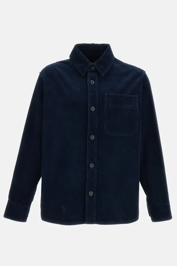 A.p.c. Sovracamicia Basile Velluto A Coste - Blu