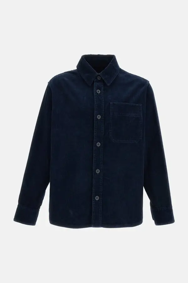 A.p.c. Sovracamicia Basile Velluto A Coste - Blu