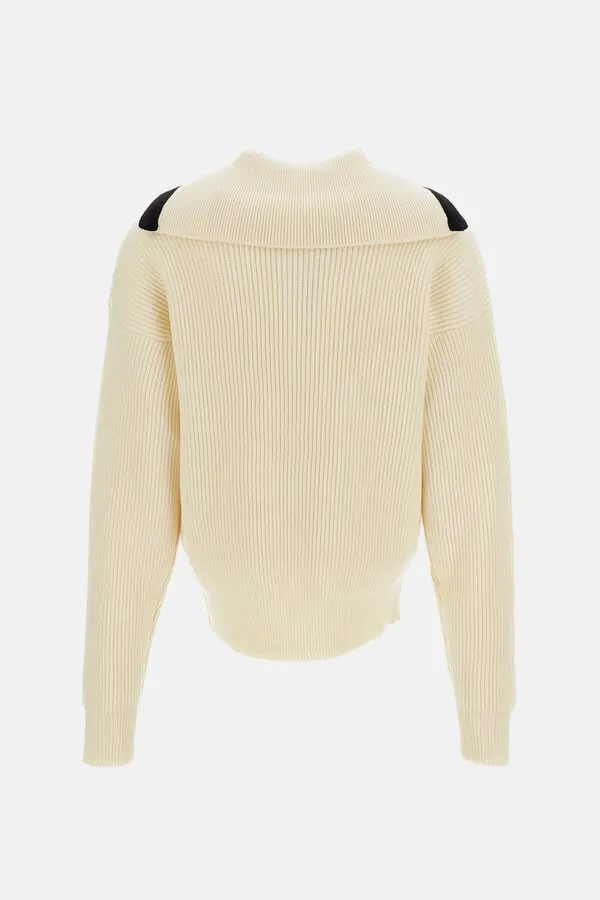 Barena Venezia Navy Zip-up Sweater