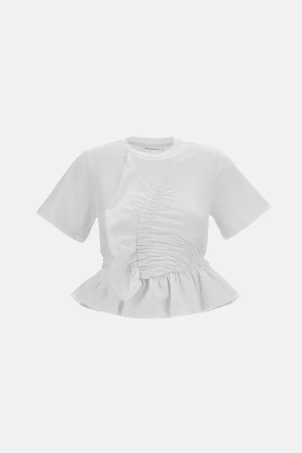 Cecilie Bahnsen Ace T-shirt Jersey - Bianco