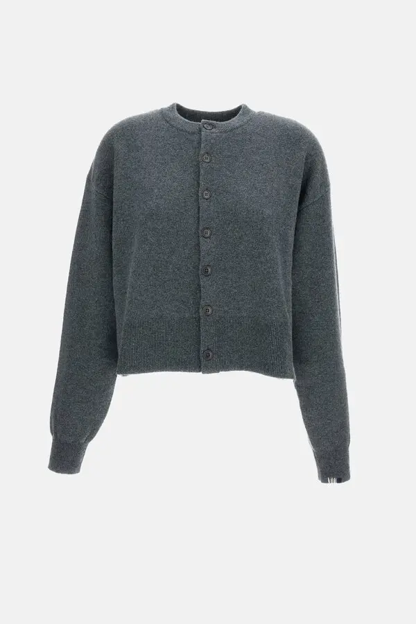 Extreme Cashmere N.170 Cardigan Chou In Stretch Cashmere-blend - Grigio