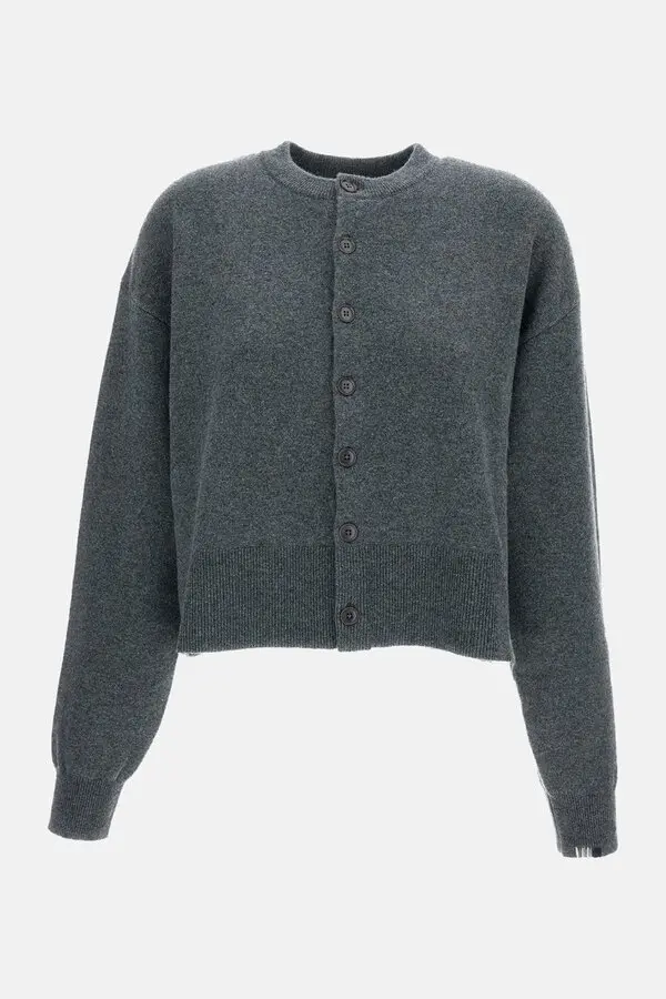 Extreme Cashmere N.170 Cardigan Chou In Stretch Cashmere-blend - Grigio