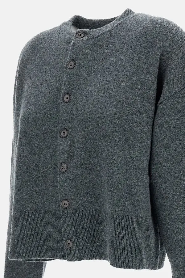 Extreme Cashmere N.170 Cardigan Chou In Stretch Cashmere-blend - Grigio