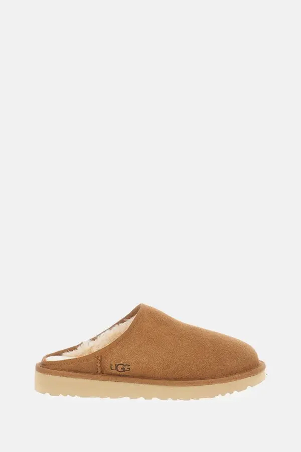 UGG Classic Slip On Suede Clogs - Brown