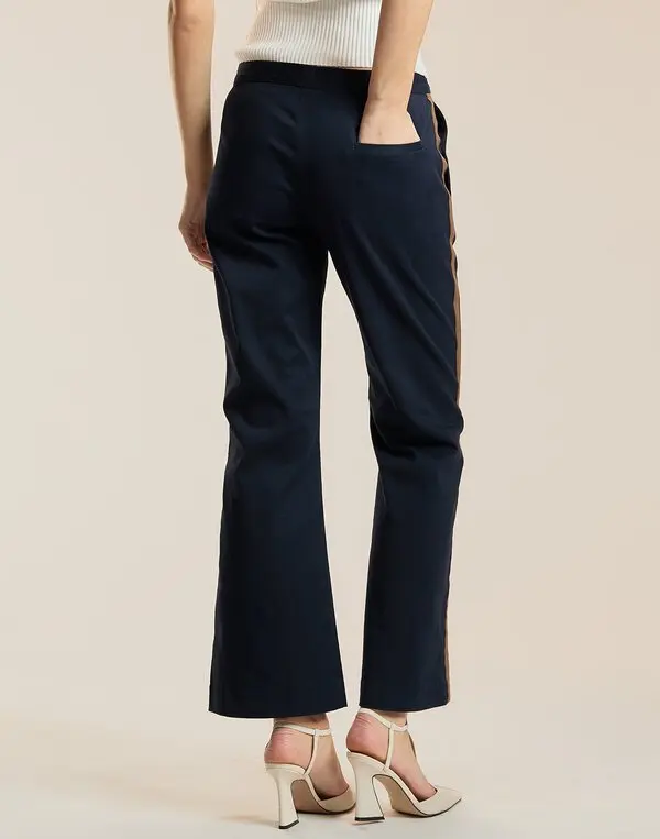 Cynthia Rowley Riley Side Stripe Cropped Flare Pants