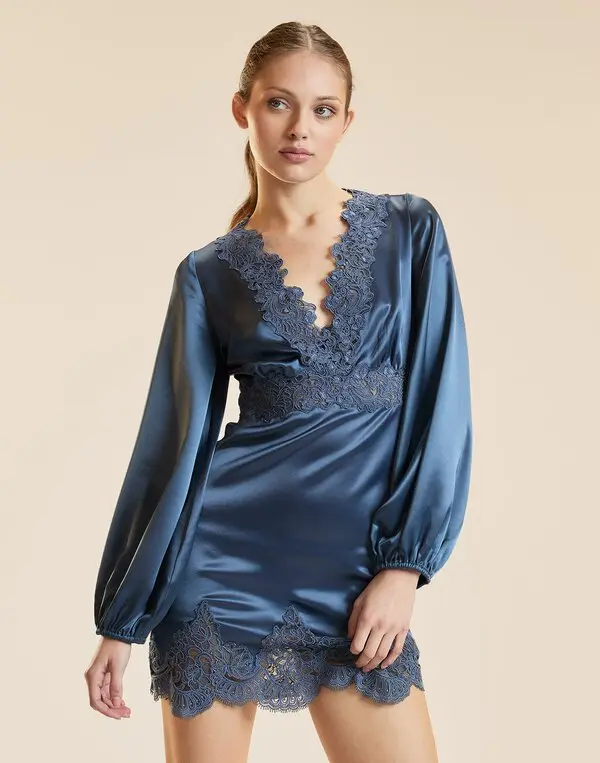 Cynthia Rowley Sequin V-neck Mini Dress - Blue
