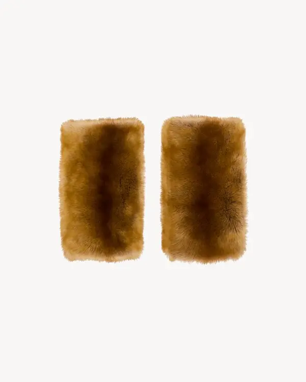 Saint Laurent Shearling Hand Muffs
