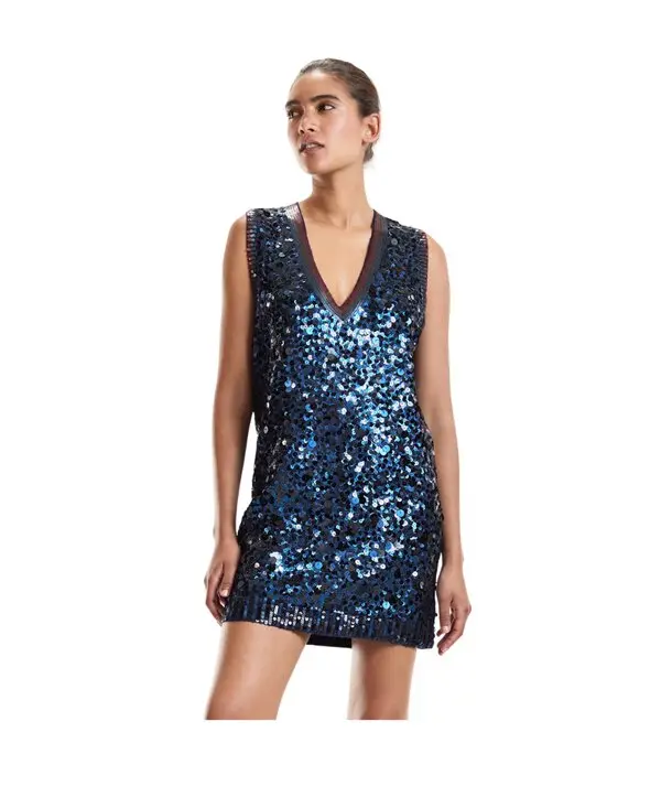 Cynthia Rowley Blair Sequin Dress - Navy