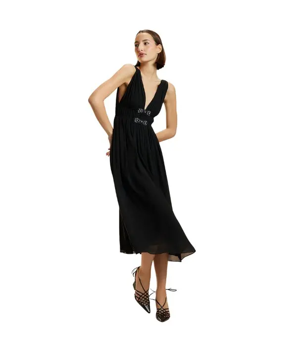 Cynthia Rowley Amelie Silk Dress - Black