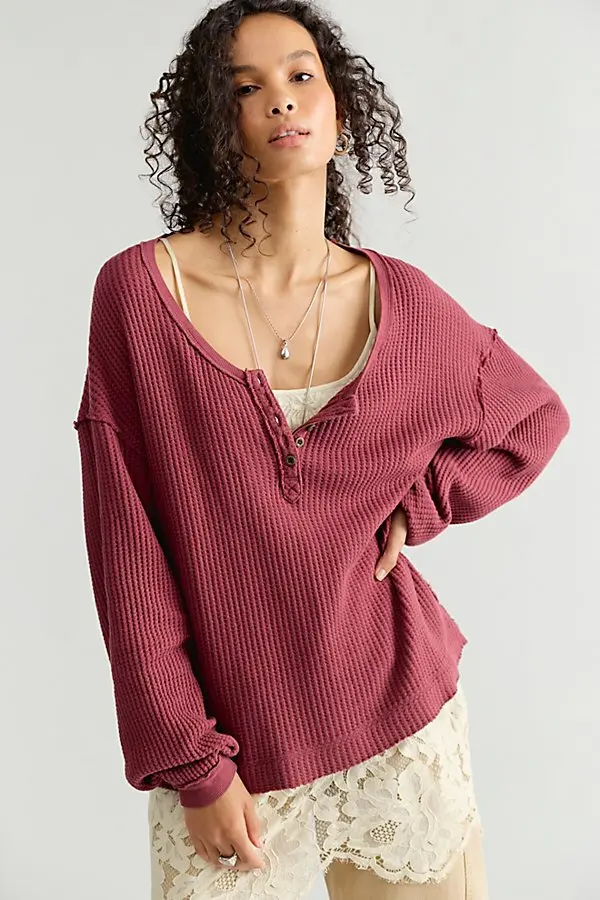 Free People Thermal Henley - Dionysis
