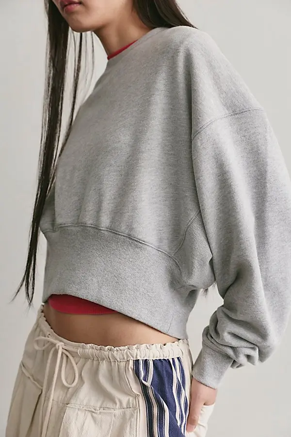 Free People We The Free All Day Pullover - Heather Grey