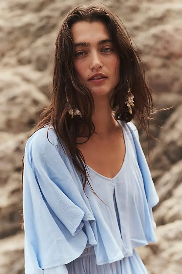 Free People Gabriella Mini Dress - Dawn Sky