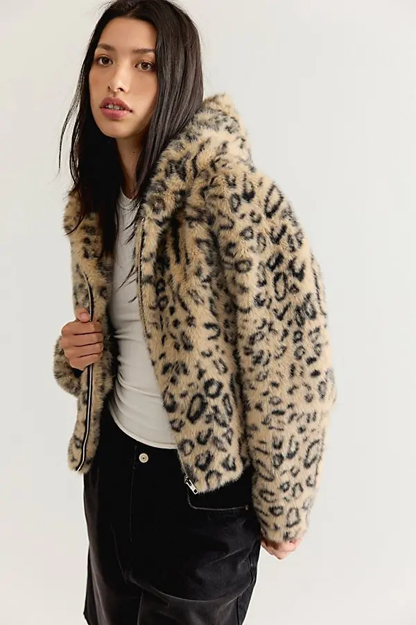 MOTHER The Hooded Polar Opposite Jacket - Leopard