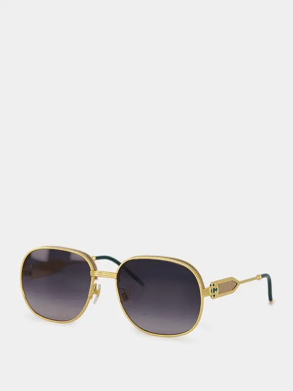 Casablanca Gradient Oval-frame Sunglasses
