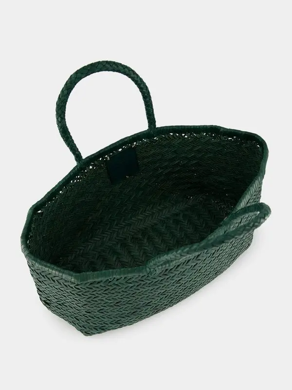 Dragon Diffusion Forest Triple Jump Handwoven Leather Tote