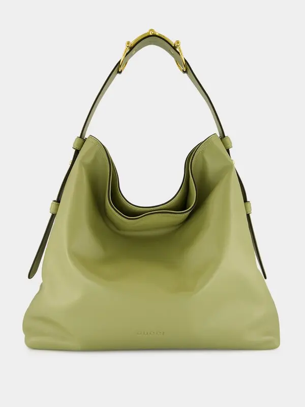 Gucci Sage Leather Large Tote Bag