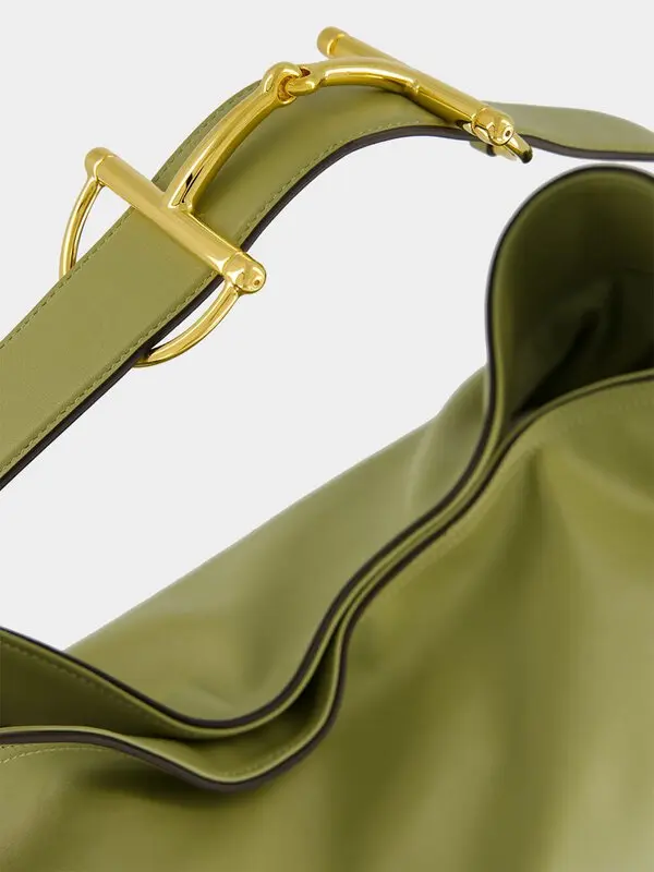 Gucci Sage Leather Large Tote Bag