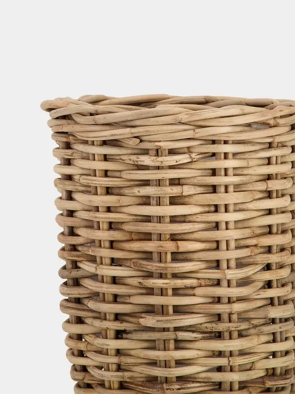 GOMMAIRE Natural Rattan Woven Basket Planter
