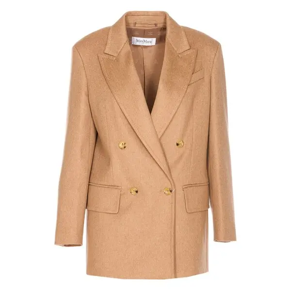 Max Mara Double-breasted Camel Hair Blazer - Brown
