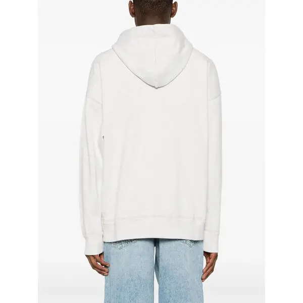 Isabel Marant Étoile Logo Print Drawstring Hoodie - Gray