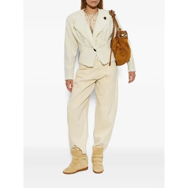 Isabel Marant Étoile Tweed Jacket With Bouclé Texture - Cream