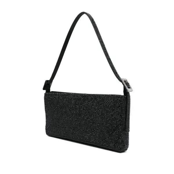 Benedetta Bruzziches Rhinestone Embellished Shoulder Bag - Black