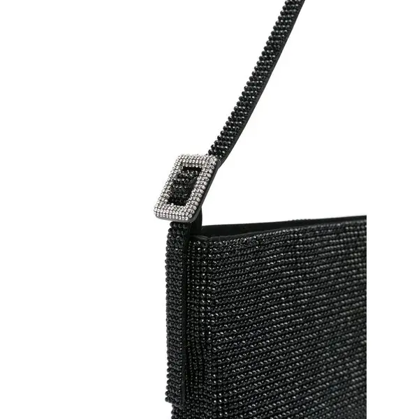Benedetta Bruzziches Rhinestone Embellished Shoulder Bag - Black