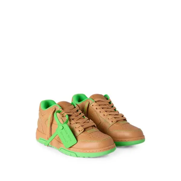 Off-White Low-top Trainers With Signature Details - Brown