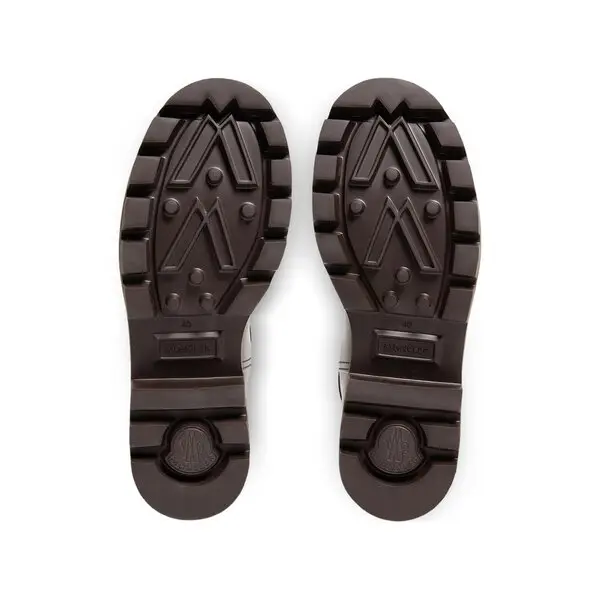 Moncler Matte Finish Rubber Boots With Drawstring Detail - Brown