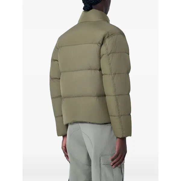 Stone Island Padded Down Jacket With Stand Collar - Green