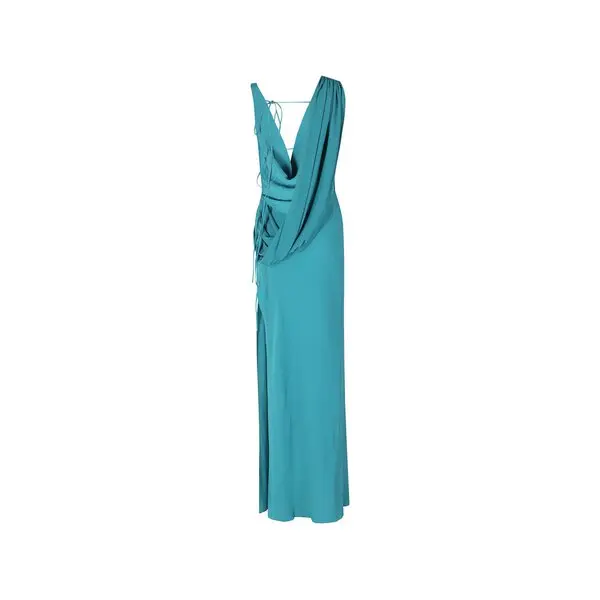 Andamane Sleeveless Cowl Neck Floor-length Gown
