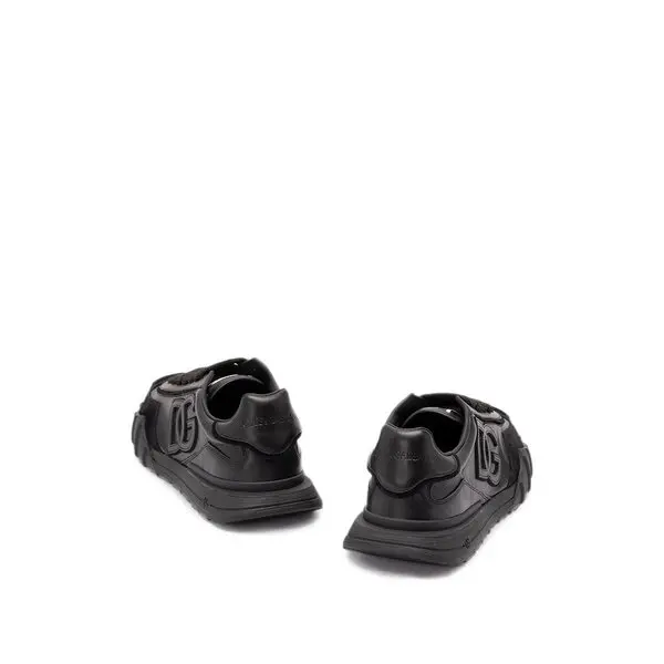 Dolce & Gabbana Suede Panel Low-top Sneakers - Black