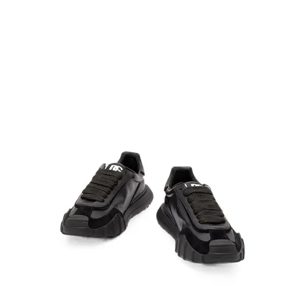 Dolce & Gabbana Suede Panel Low-top Sneakers - Black