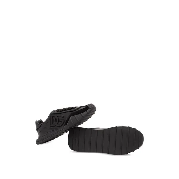 Dolce & Gabbana Suede Panel Low-top Sneakers - Black