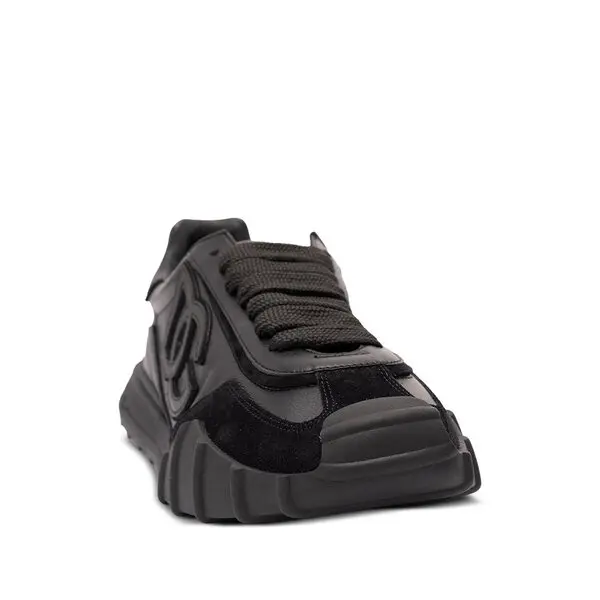Dolce & Gabbana Suede Panel Low-top Sneakers - Black