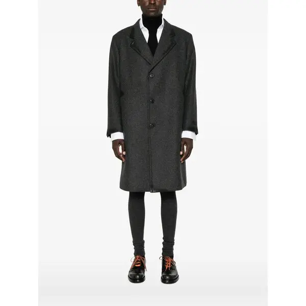 Prada Grey Coats Single Breasted Coats