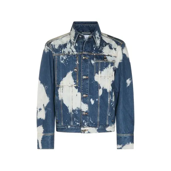 VIVIENNE WESTWOOD Denim Jacket With Bleach Wash - Blue
