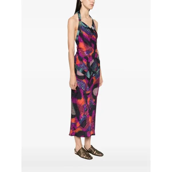 Dries Van Noten Abstract Print Halterneck Top