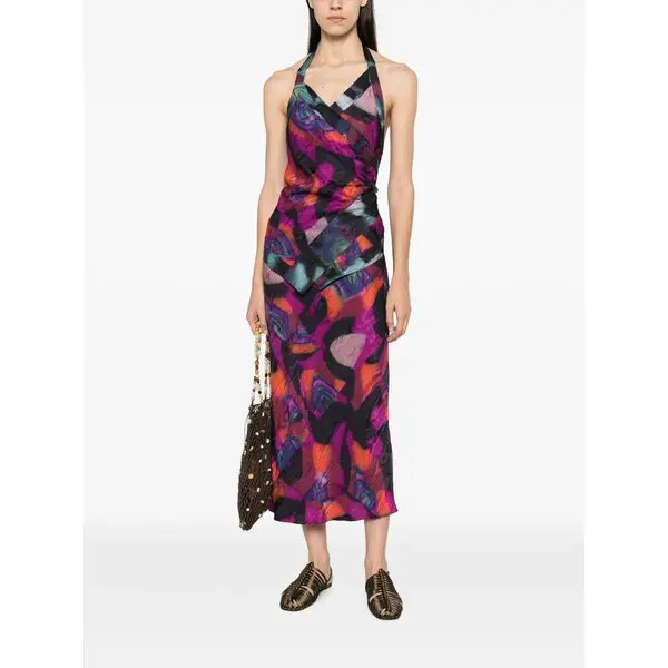 Dries Van Noten Abstract Print Halterneck Top