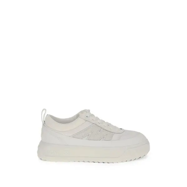 Moncler Panelled Leather & Polyamide Sneakers - White