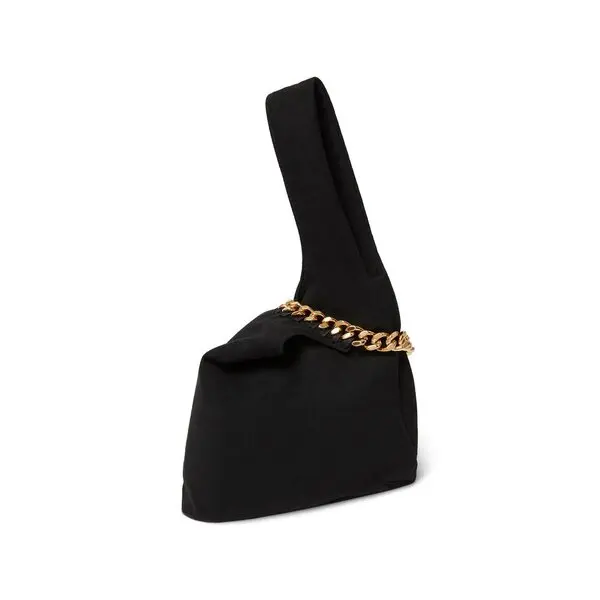 Stella McCartney Polyamide Clutch Bag With Gold-tone Chain - Black