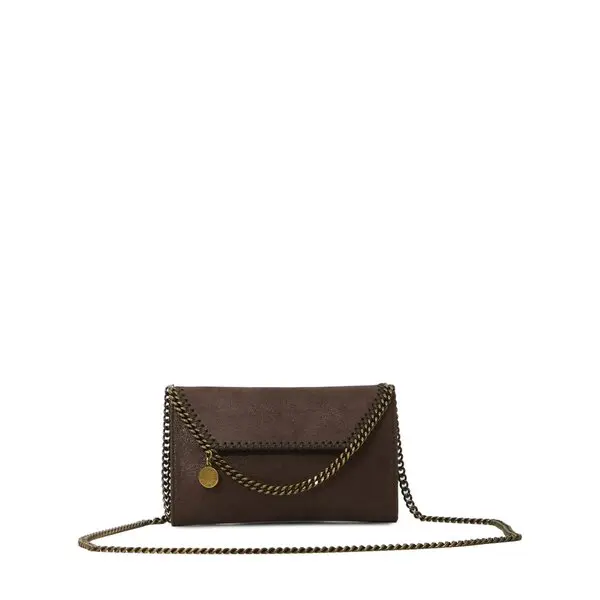 Stella McCartney Shaggy Deer Satchel Bag With Whipstitch Detail - Brown
