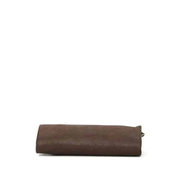 Stella McCartney Shaggy Deer Satchel Bag With Whipstitch Detail - Brown