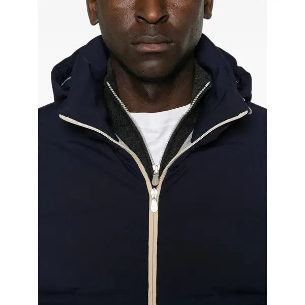 Brunello Cucinelli Padded Hooded Jacket - Blue