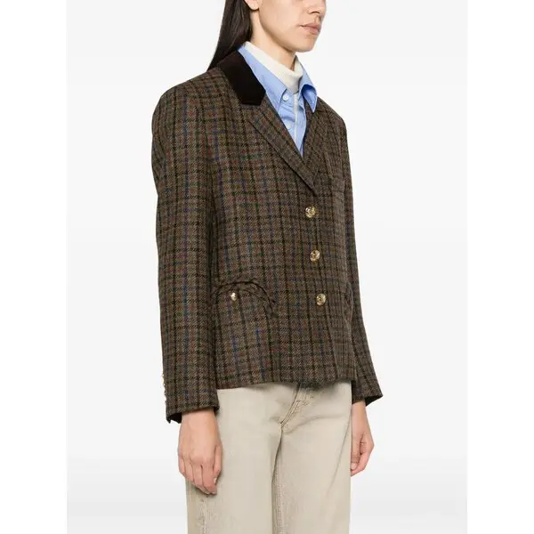 BLAZÉ MILANO Checked Jacket - Brown