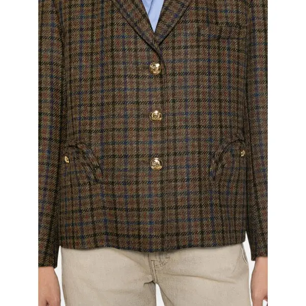 BLAZÉ MILANO Checked Jacket - Brown