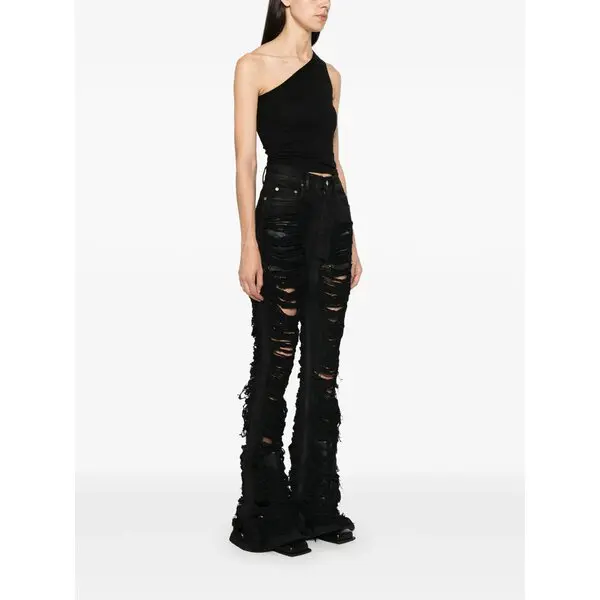 Rick Owens Ribbed Sleeveless Top - Black